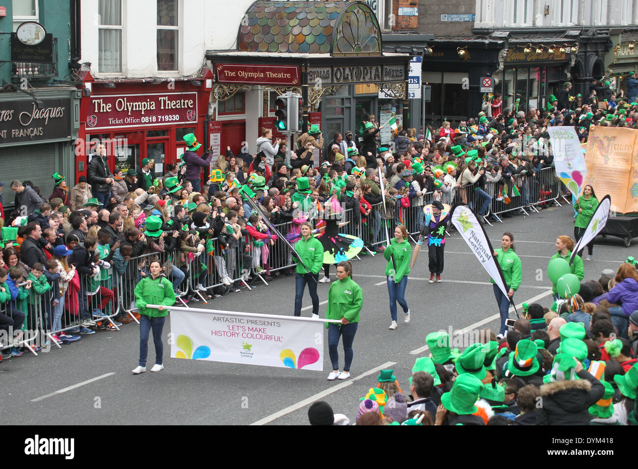 Image from the Saint Patrick's Day parade in Dublin city centre Stock ...