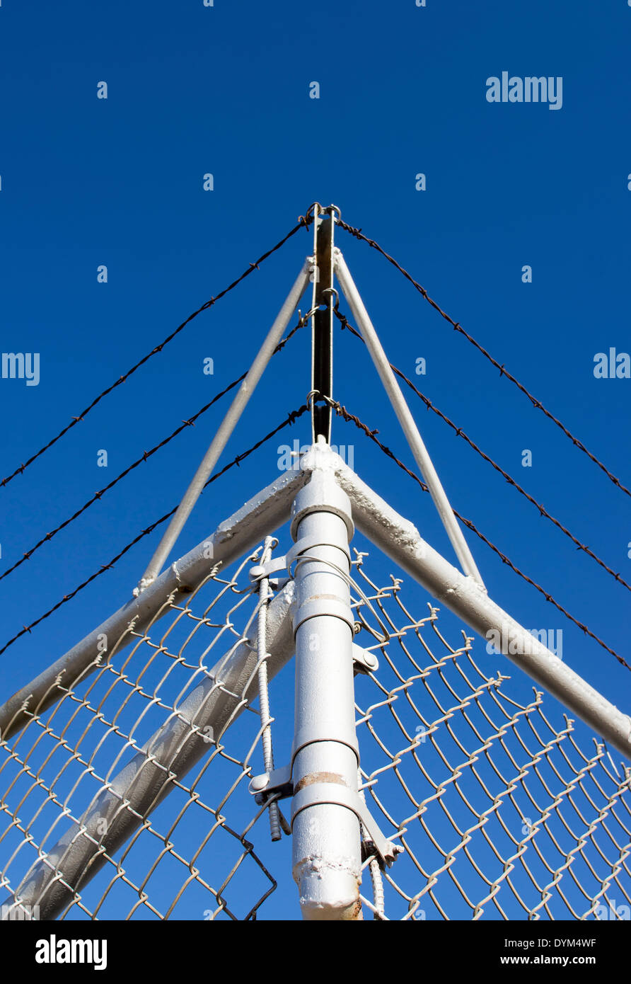 Barbed wire chain link fence hi-res stock photography and images - Alamy