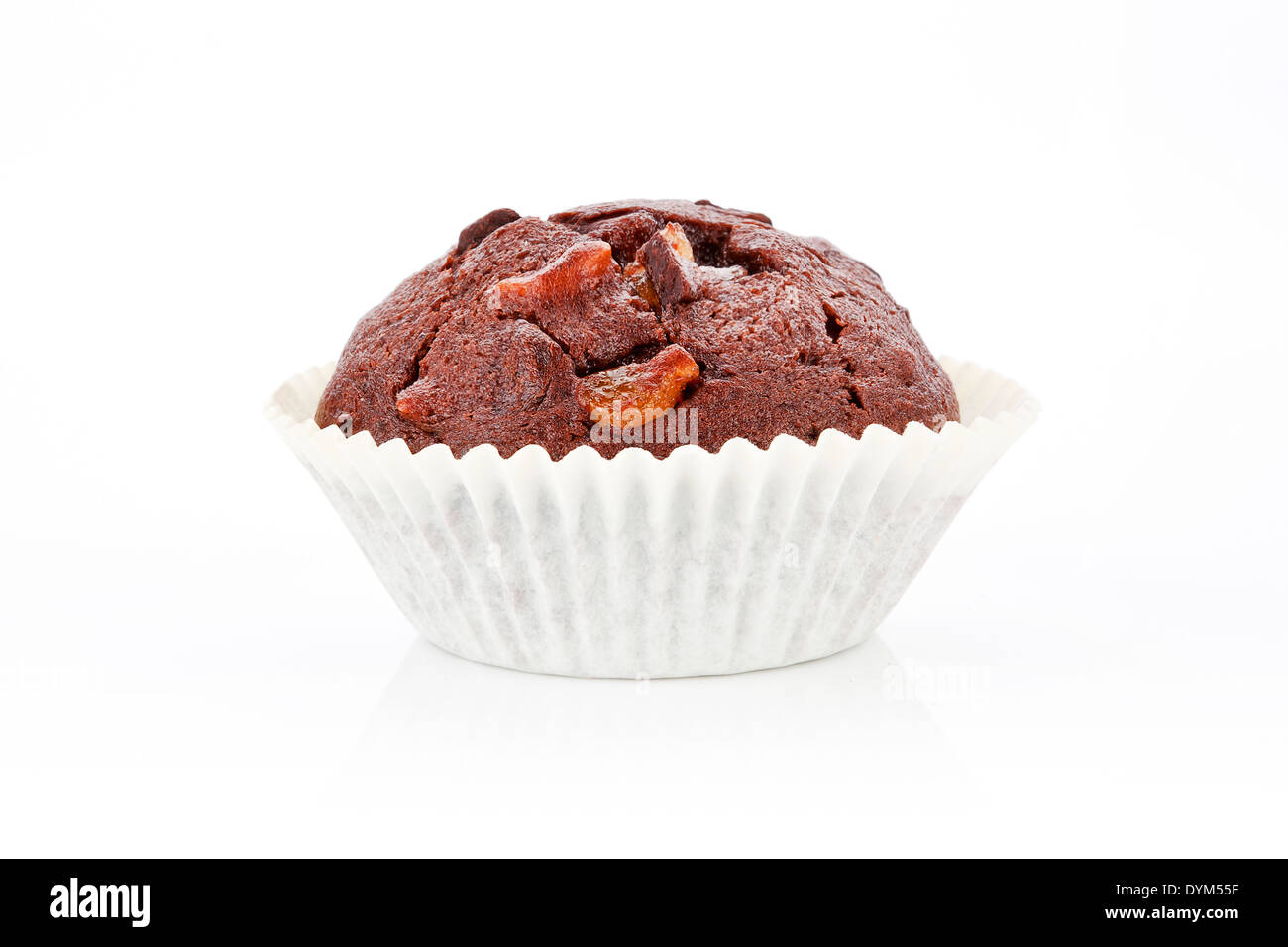 Delicious homemade chocolate muffin isolated on white background Stock ...