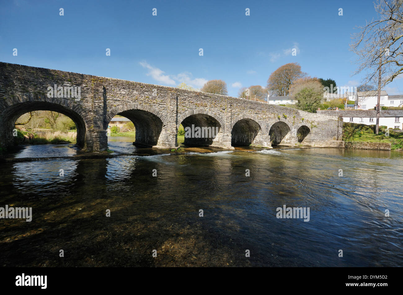 Withypool Bridge over the River Barle, Exmoor Viewed from South East ...