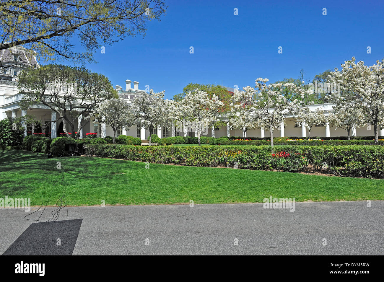 Washington, DC. 21st Apr, 2014. Stock photo of the Rose Garden of the ...