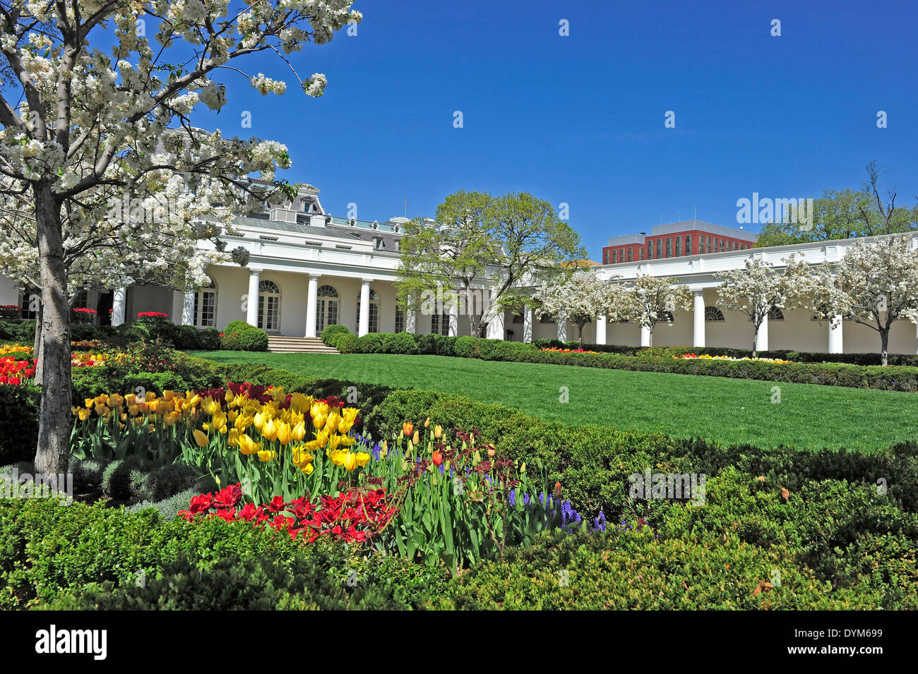 Washington, DC. 21st Apr, 2014. Stock photo of the Rose Garden of the ...