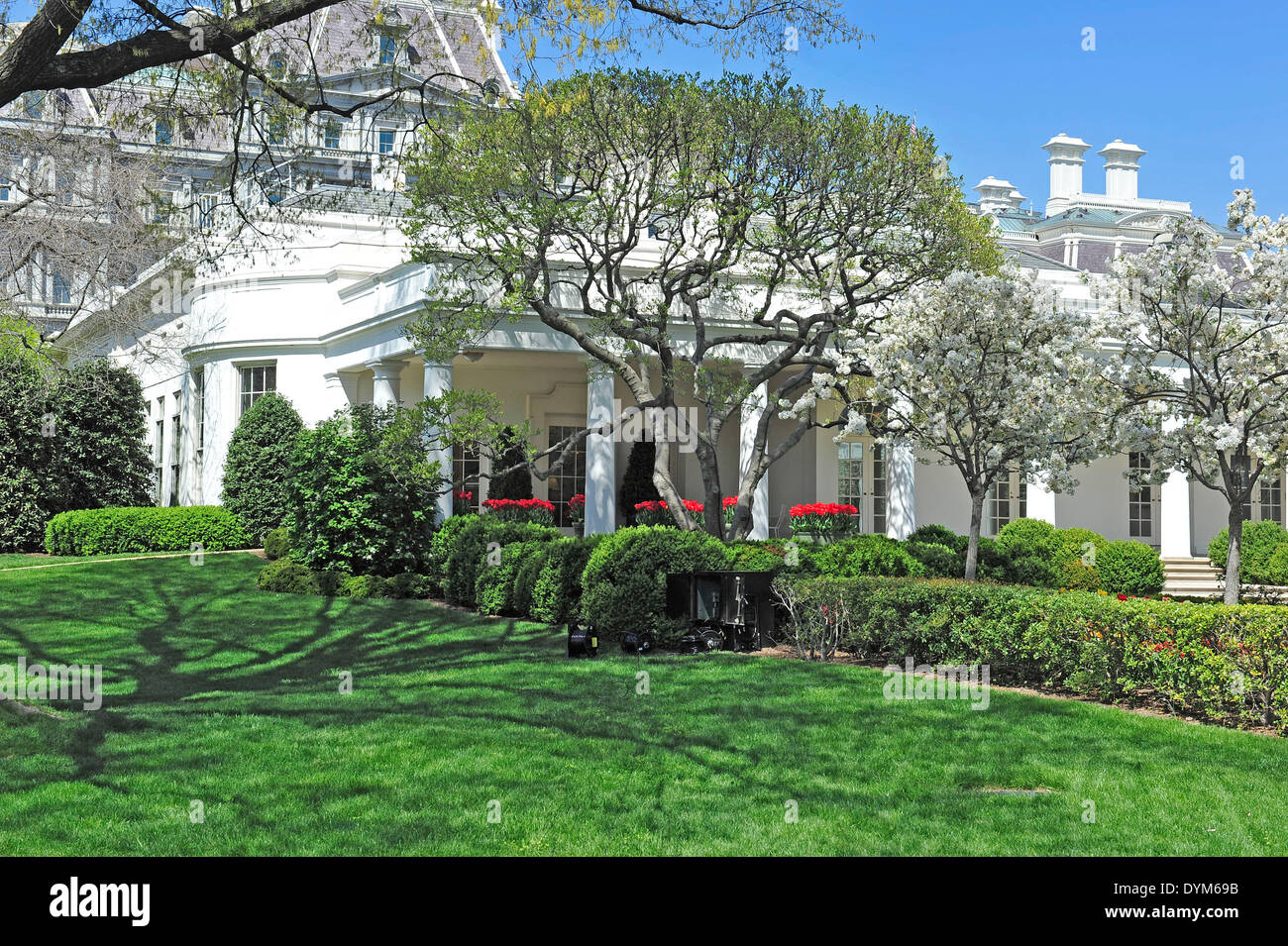 Washington, DC. 21st Apr, 2014. Stock photo of the Rose Garden of the ...