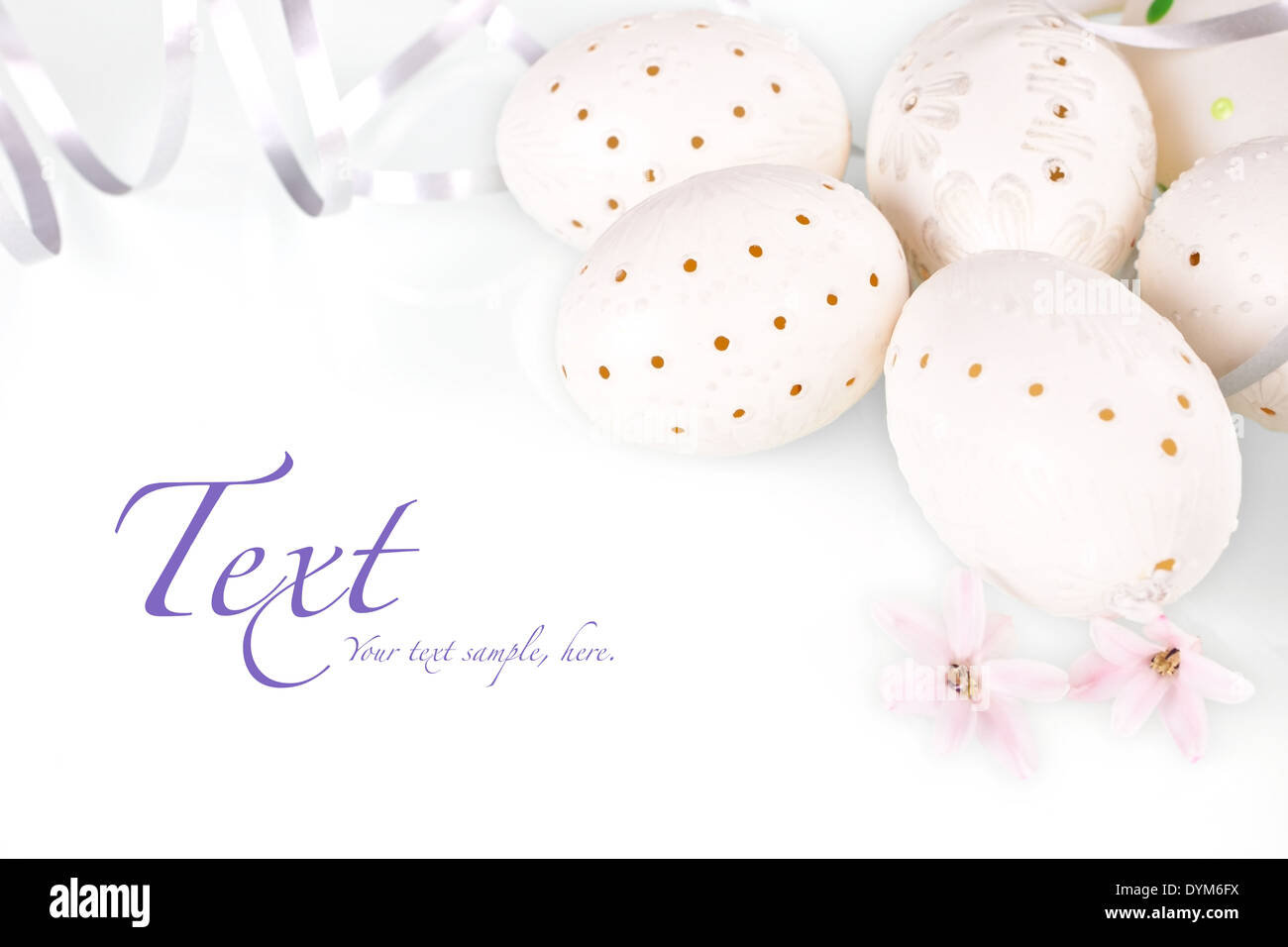 Easter egg background with copy space for your text. Eggs isolated with ...