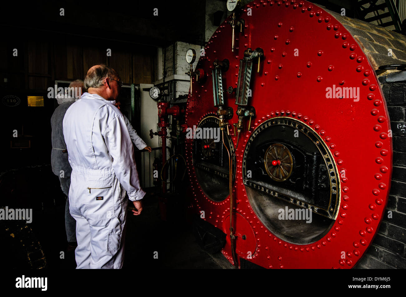 Boiler, stoker, Crofton steam beam engines Stock Photo - Alamy