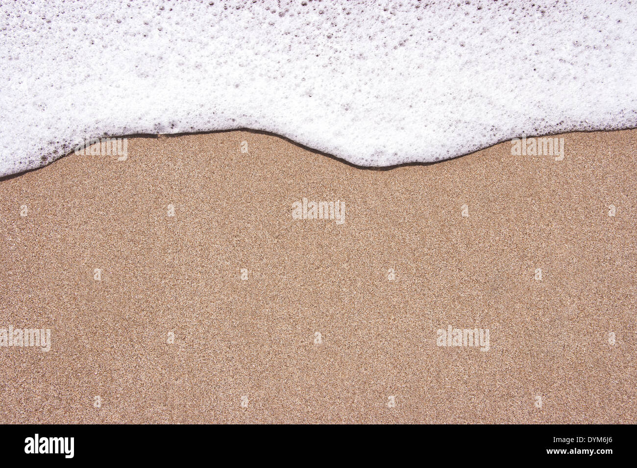 Beach background on a sunny day. Wave and sand border Stock Photo - Alamy