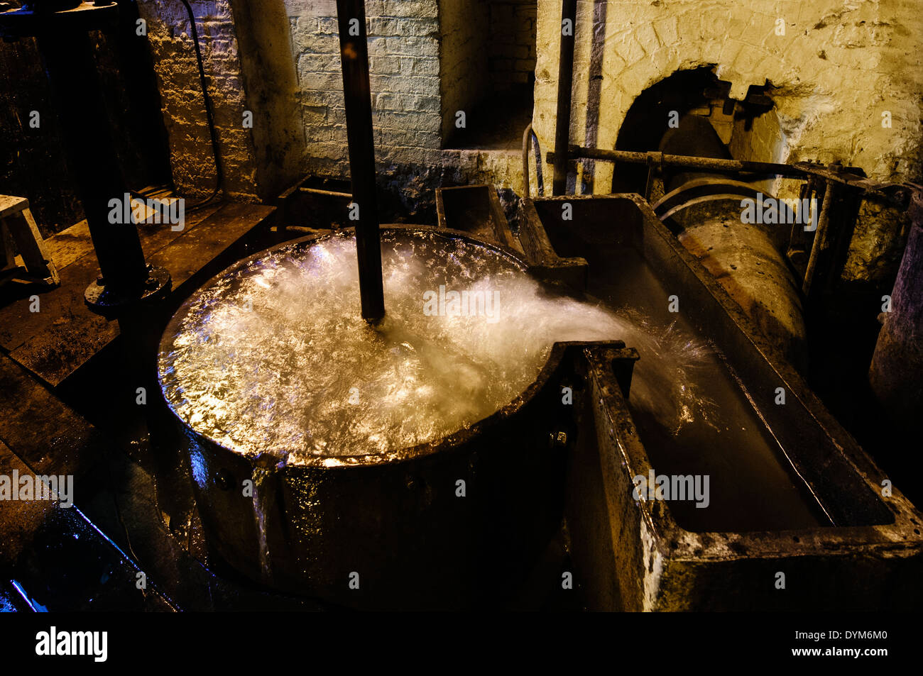 Pumping water at the Crofton steam beam engines Stock Photo - Alamy