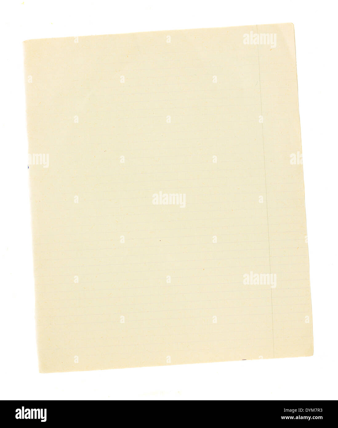old page of ruled paper Stock Photo - Alamy
