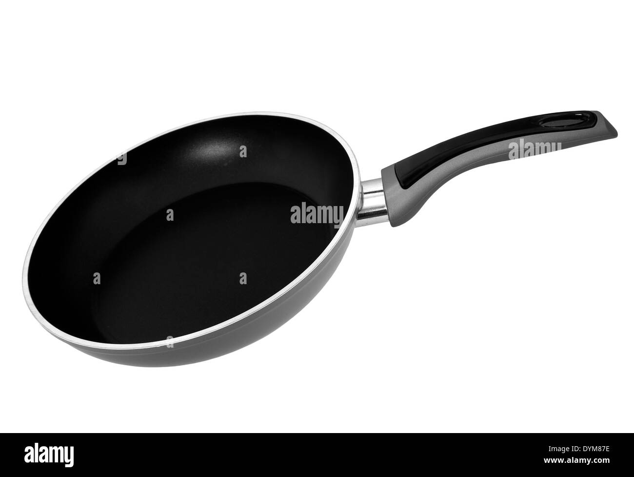 Fairly standard grey frying pan, isolated Stock Photo - Alamy