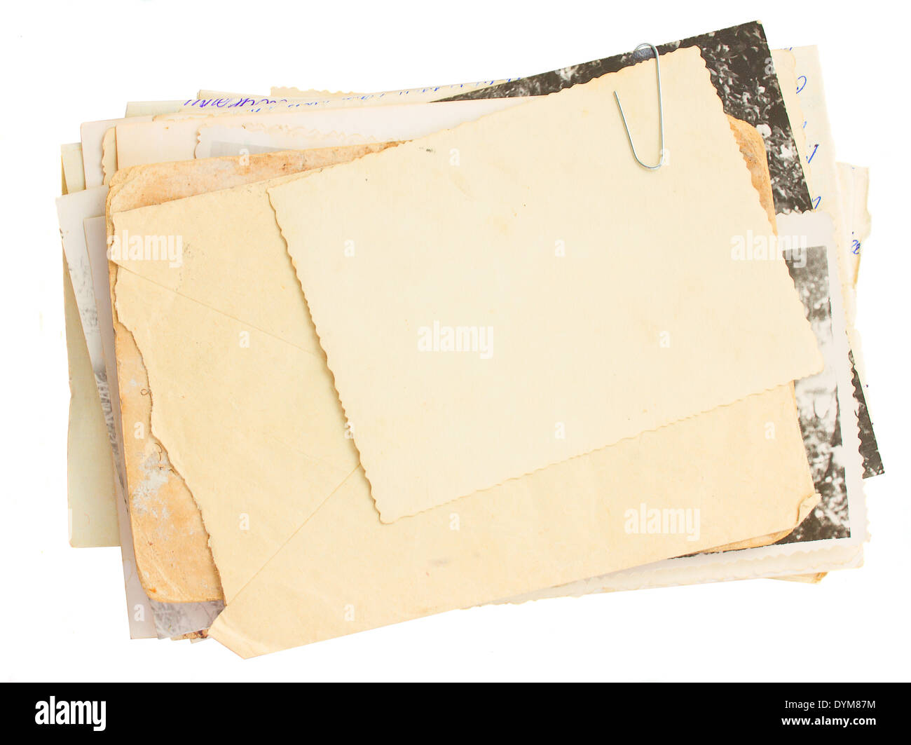 pile of old mail and old photos Stock Photo - Alamy