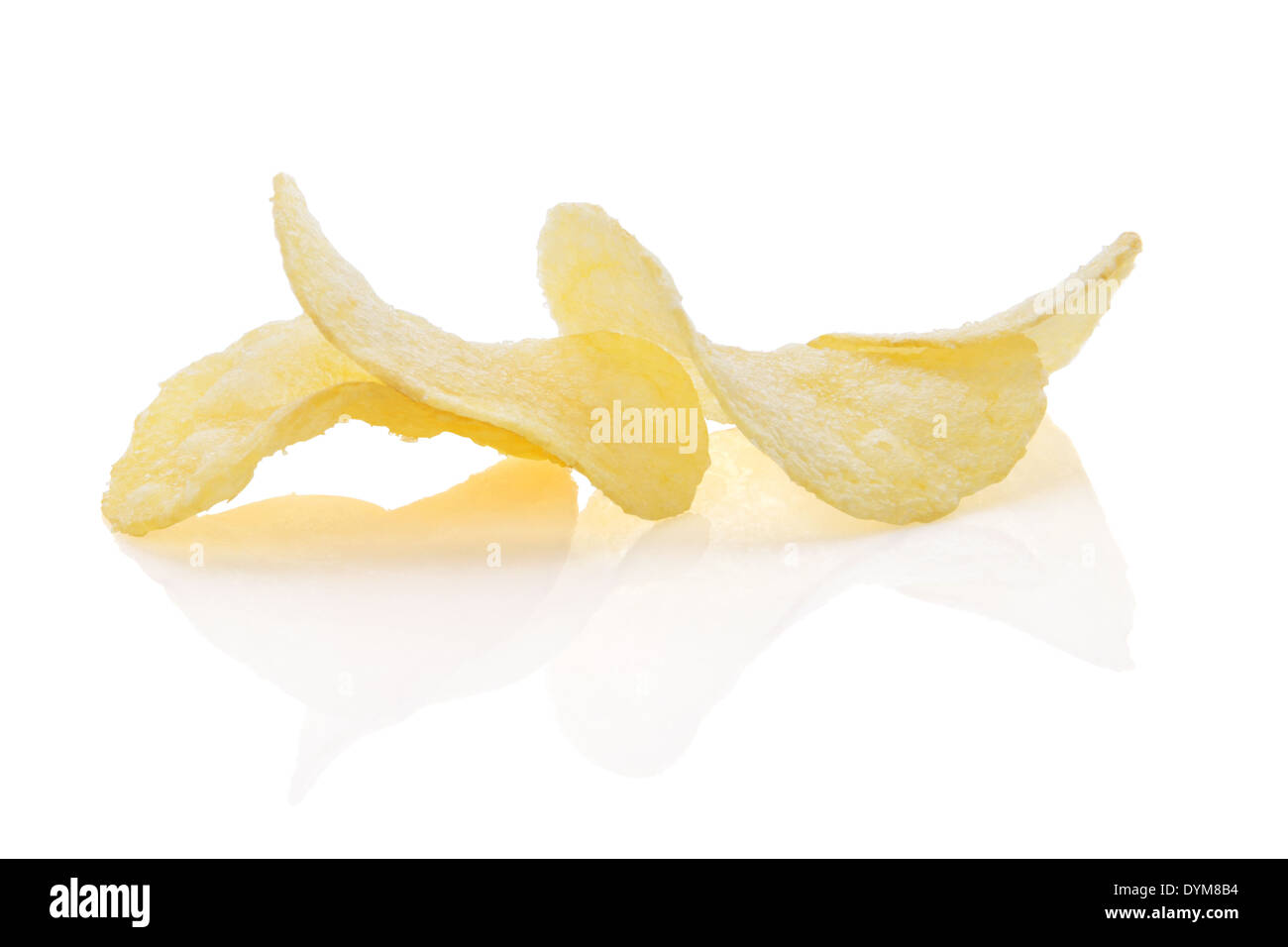 Delicious potato chips isolated on white background. Culinary tasty ...