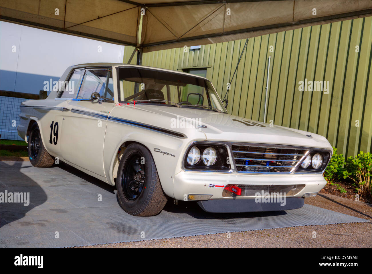 1963 Studebaker Lark Daytona 500 in the paddock garage, Sears Trophy ...