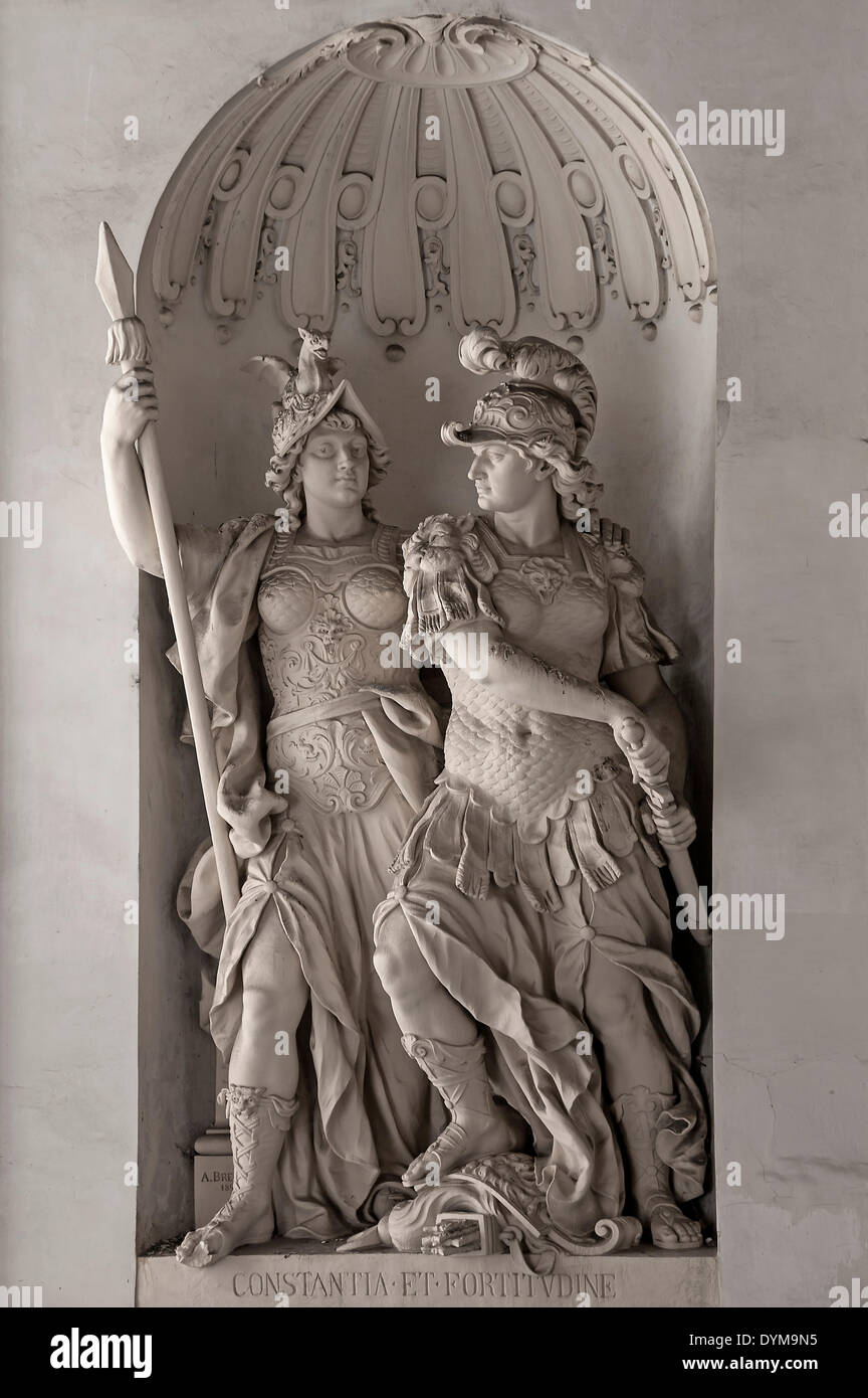 Sculptures of Constantia, the personification of perseverance, and ...