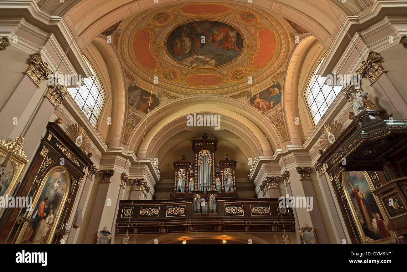 Organ loft of the Catholic Parish Church of St. Lawrence at ...