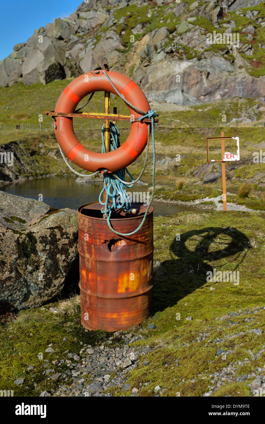 Lifebelt. Shap Pink Granite Quarry, Shap, Cumbria, England, United ...