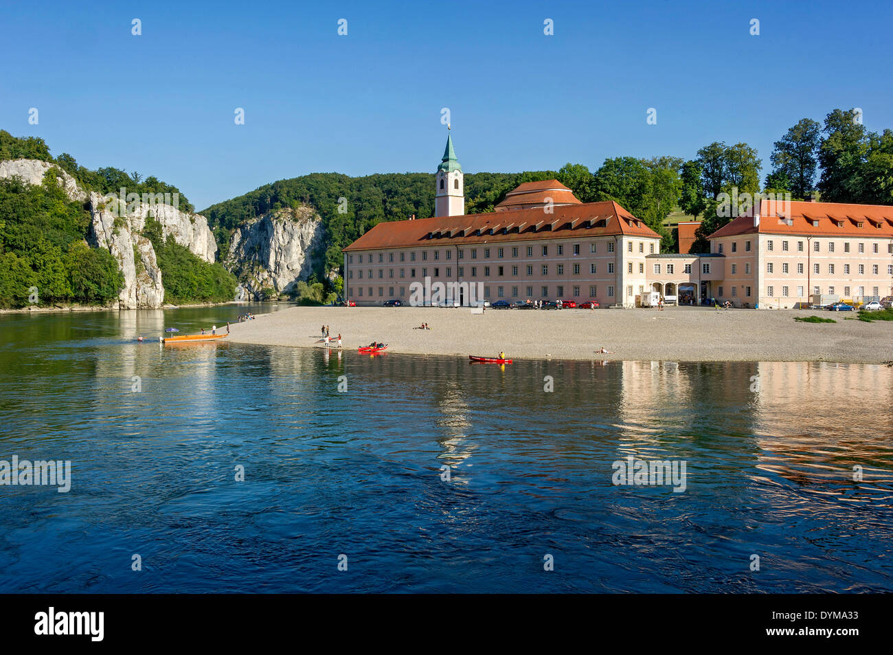 Benedictine Abbey of St. George, Weltenburg Abbey at the Danube Gorge ...