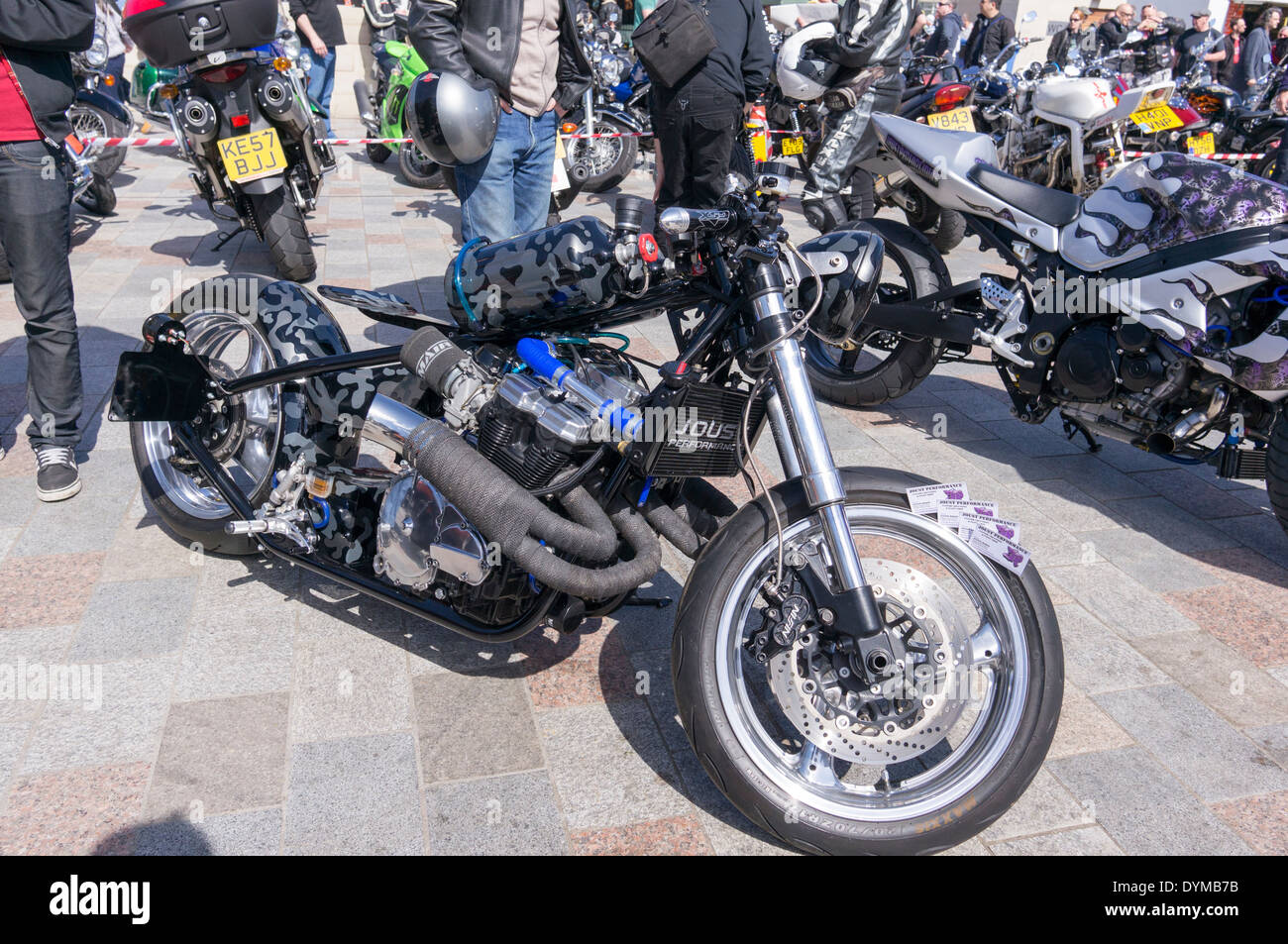 Nitrous Oxide injected custom performance motorcycle Stock Photo - Alamy