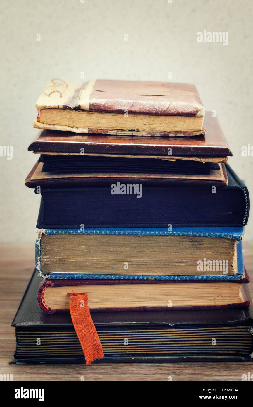 pile of old books Stock Photo - Alamy