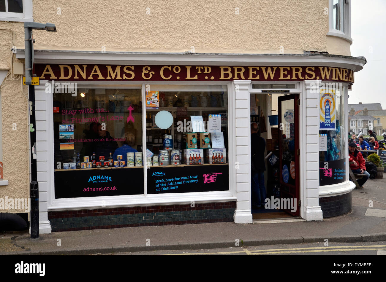 Adnams Brewery shop in their hometown of Southwold, Suffolk Stock Photo ...