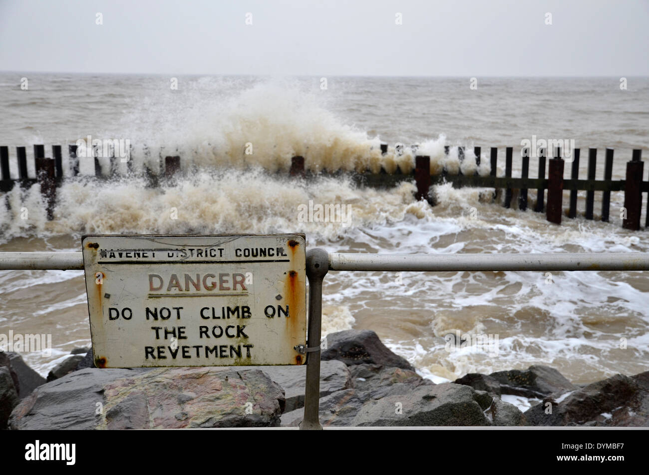 Danger sign waves hi-res stock photography and images - Alamy