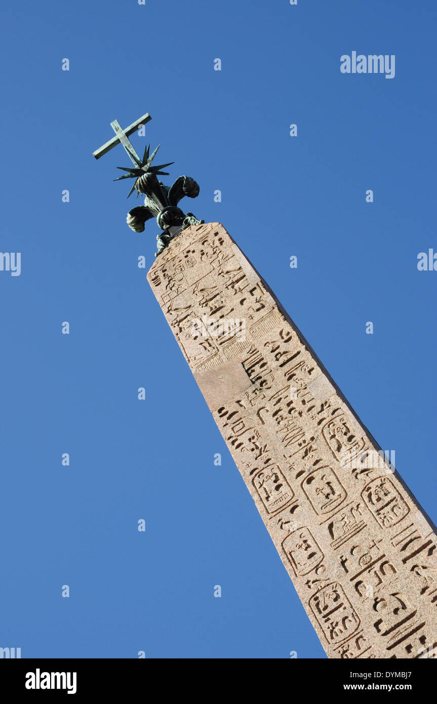 Sallustiano obelisk at top of Spanish Steps, Rome, Italy Stock Photo ...
