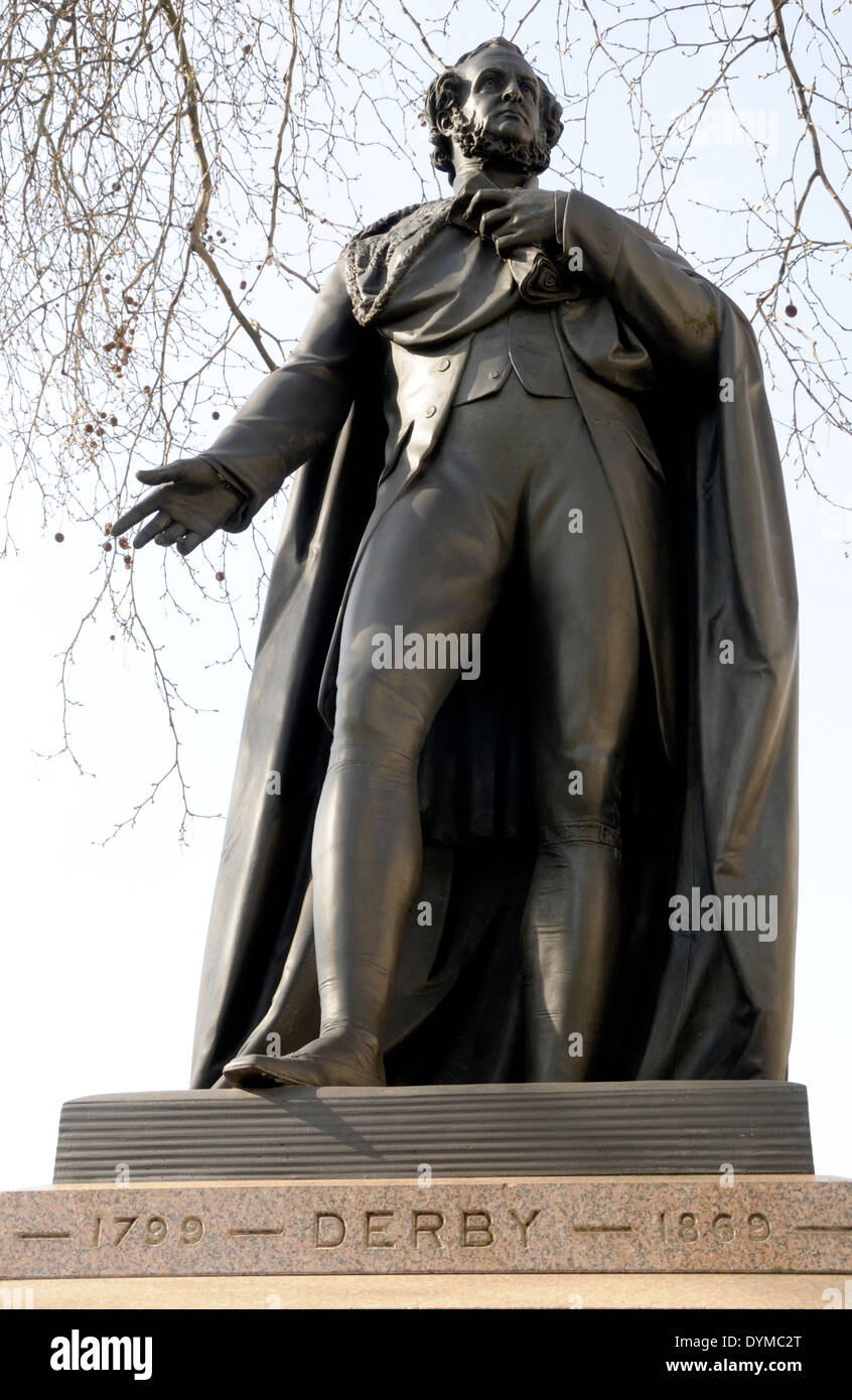 London, England, UK. Statue (1874, by Matthew Noble) of Edward George ...