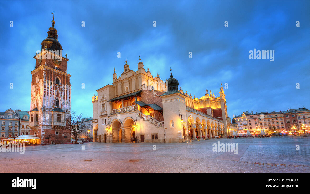 The Main Market Square in Krakow, Poland Stock Photo - Alamy