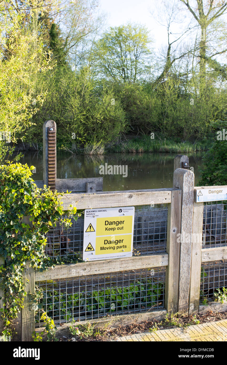 UK Environment Agency safety hazard warning sign Stock Photo - Alamy
