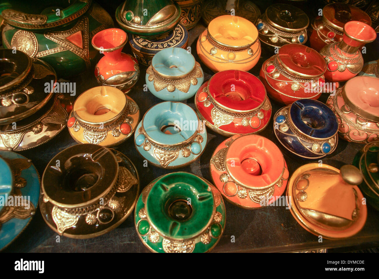 Moroccan Ceramics. Photographed in Fes, Morocco Stock Photo - Alamy