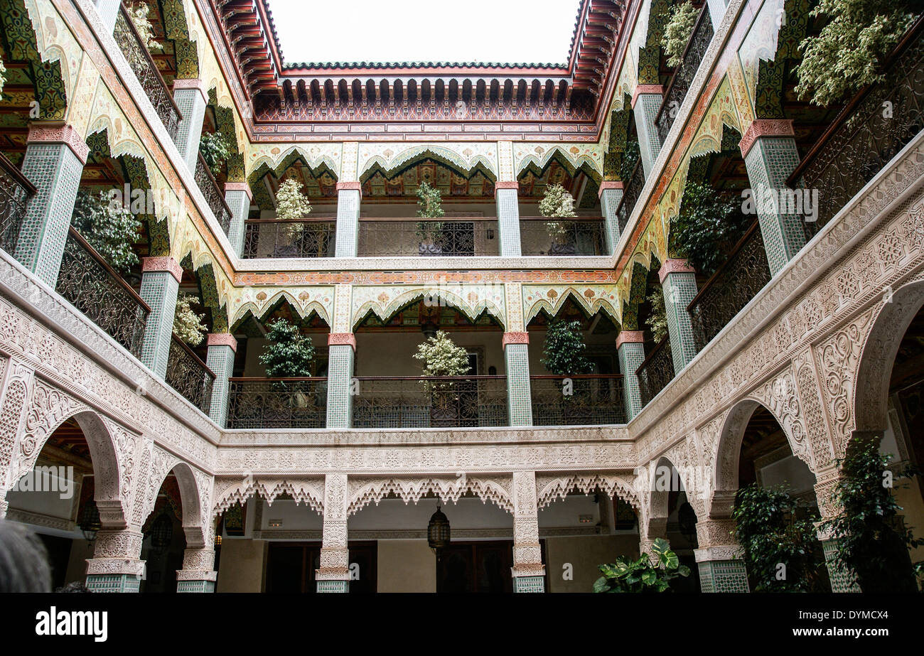 Details of a building in the Mellah or old Jewish quarter Fes, Morocco ...