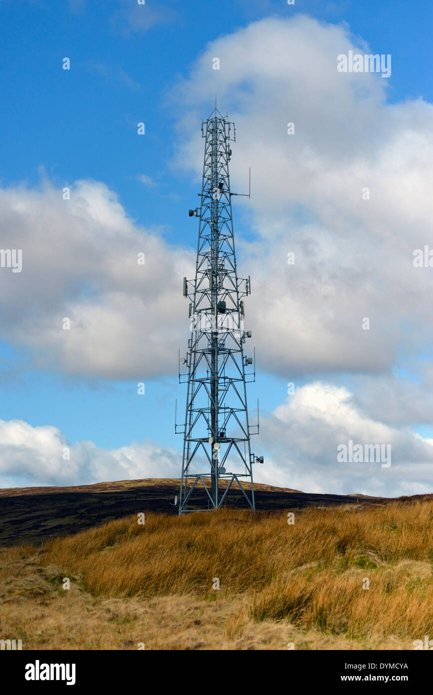 Telecommunications mast. Shap Pink Granite Quarry, Shap, Cumbria ...
