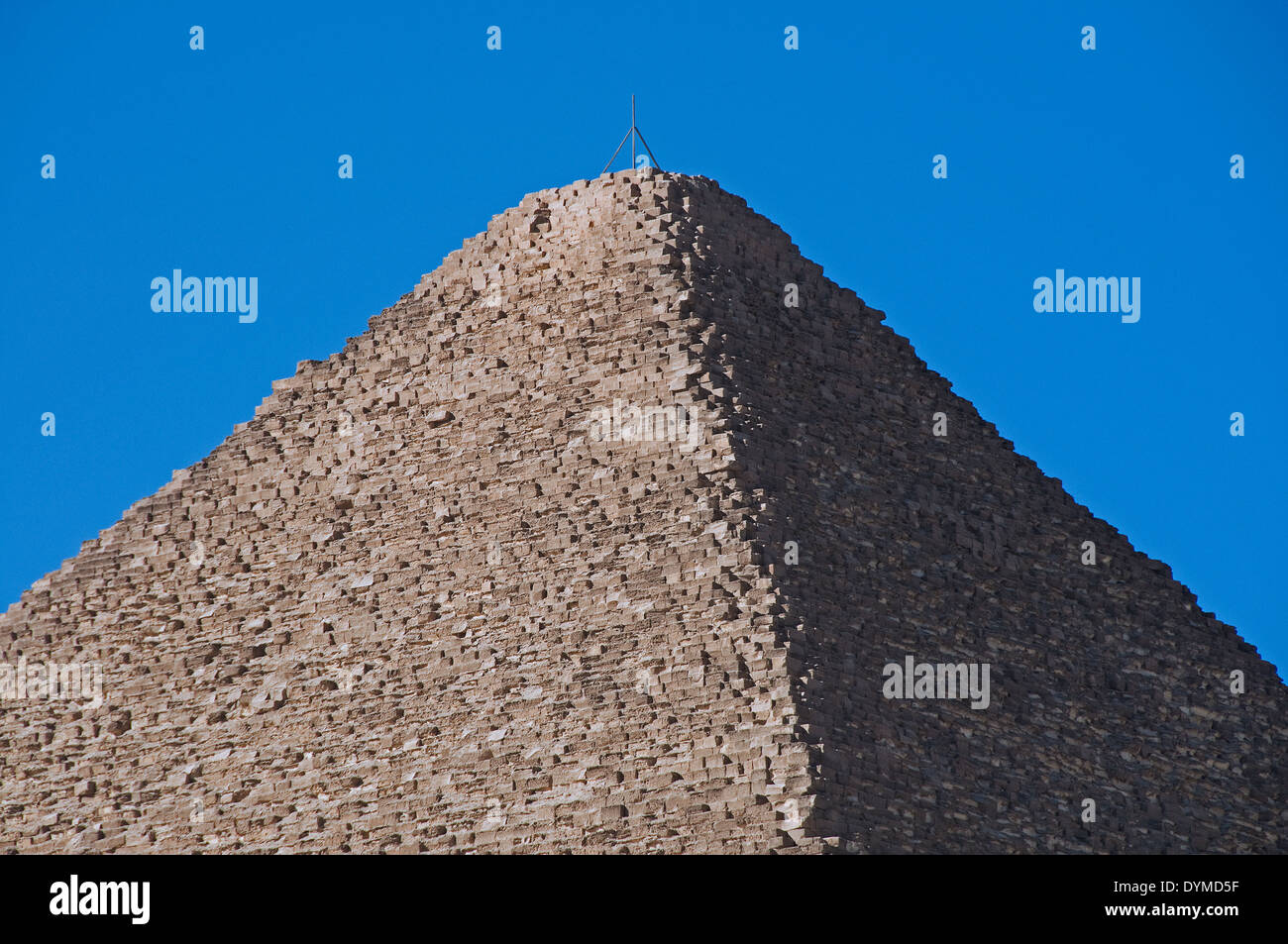 The Great Pyramid of Cheops at El Giza Plateau,Cairo.View of the top ...