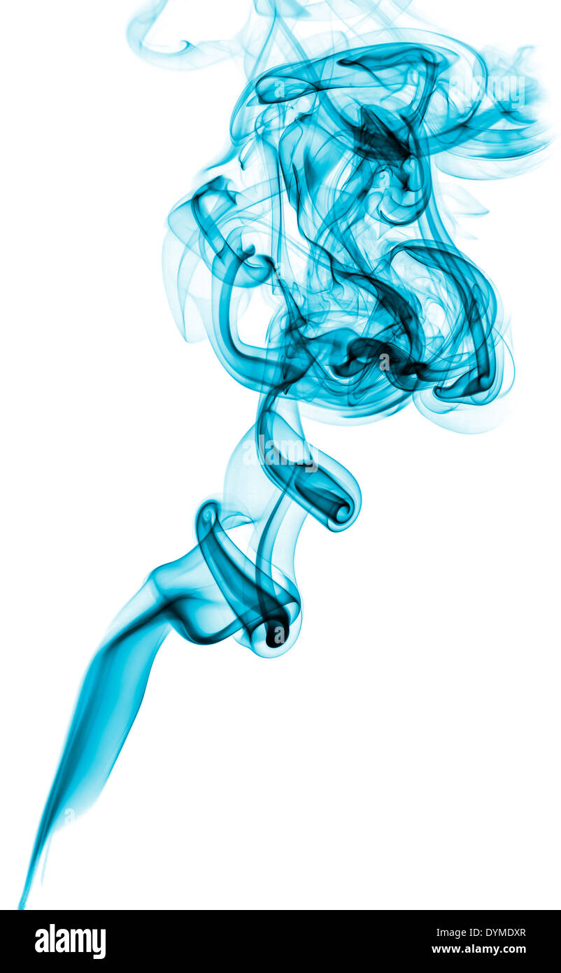 abstract blue smoke isolated on white background Stock Photo - Alamy