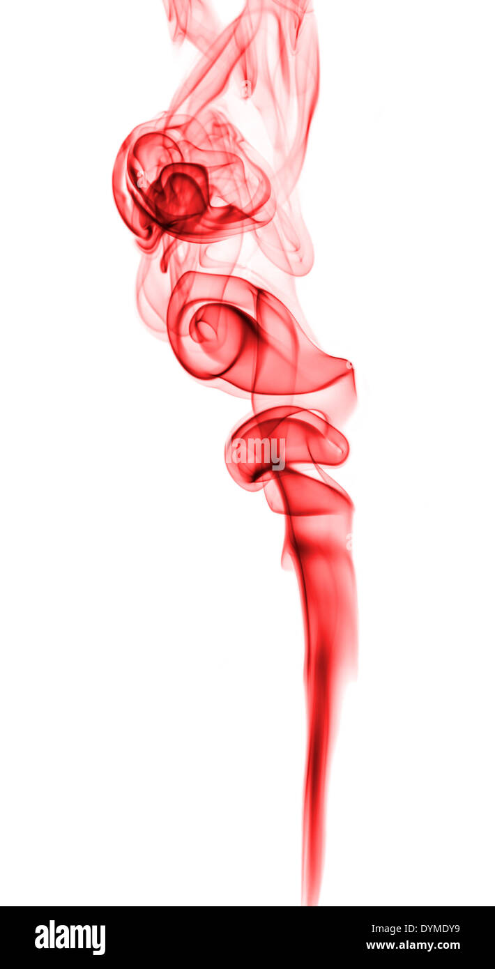 abstract red smoke isolated on white background Stock Photo - Alamy