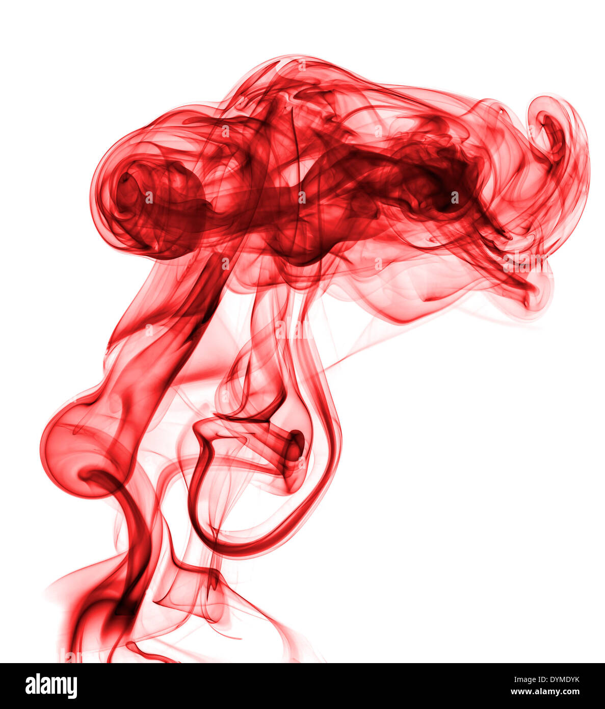 abstract red smoke isolated on white background Stock Photo - Alamy
