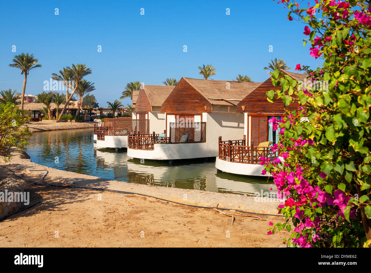 Hotel plant bungalow beach hi-res stock photography and images - Alamy