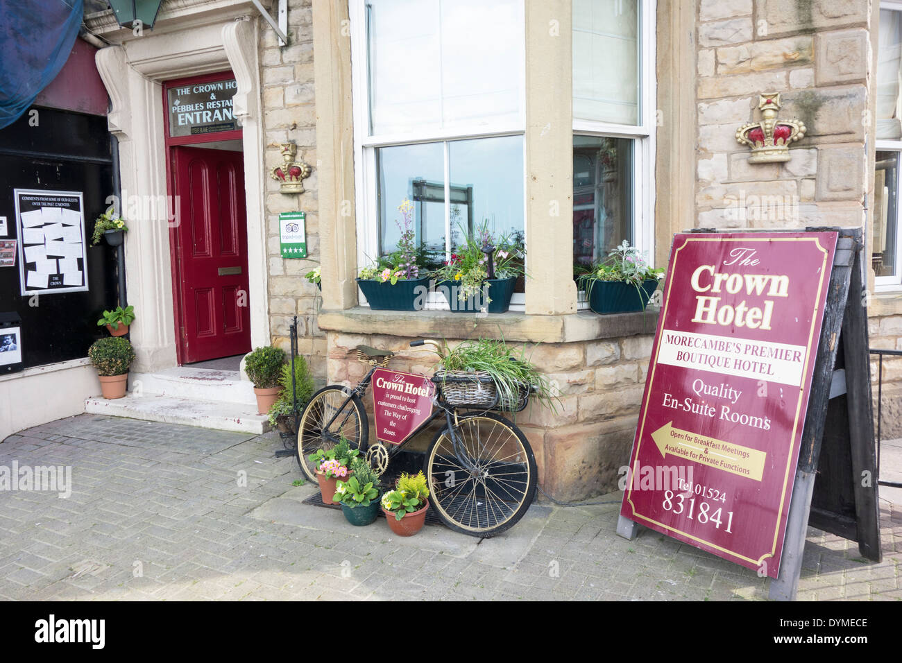 The Crown Hotel in Morecambe bay Stock Photo - Alamy