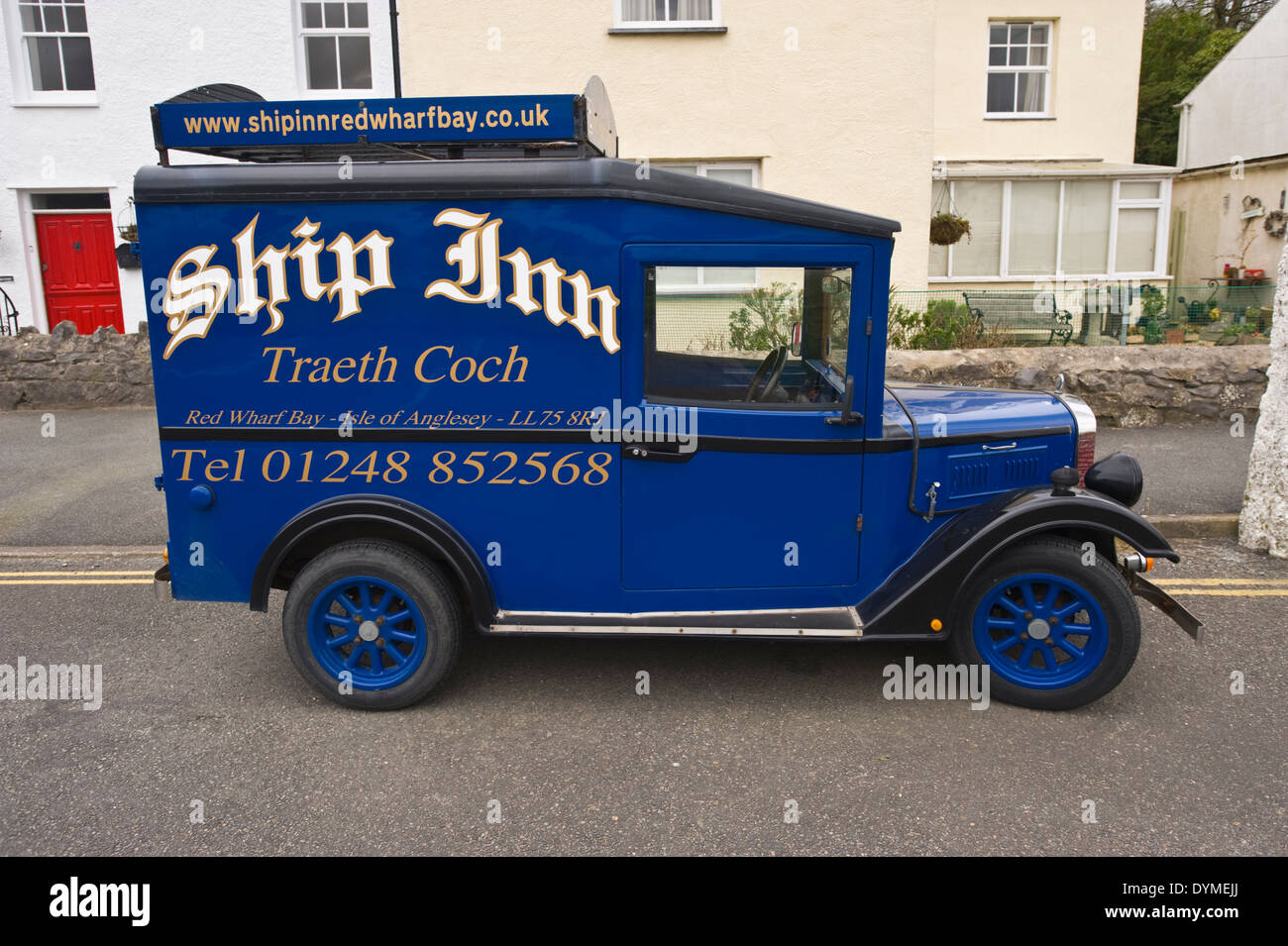 Vintage advertising van from the Ship Inn Red Wharf Bay on Anglesey ...