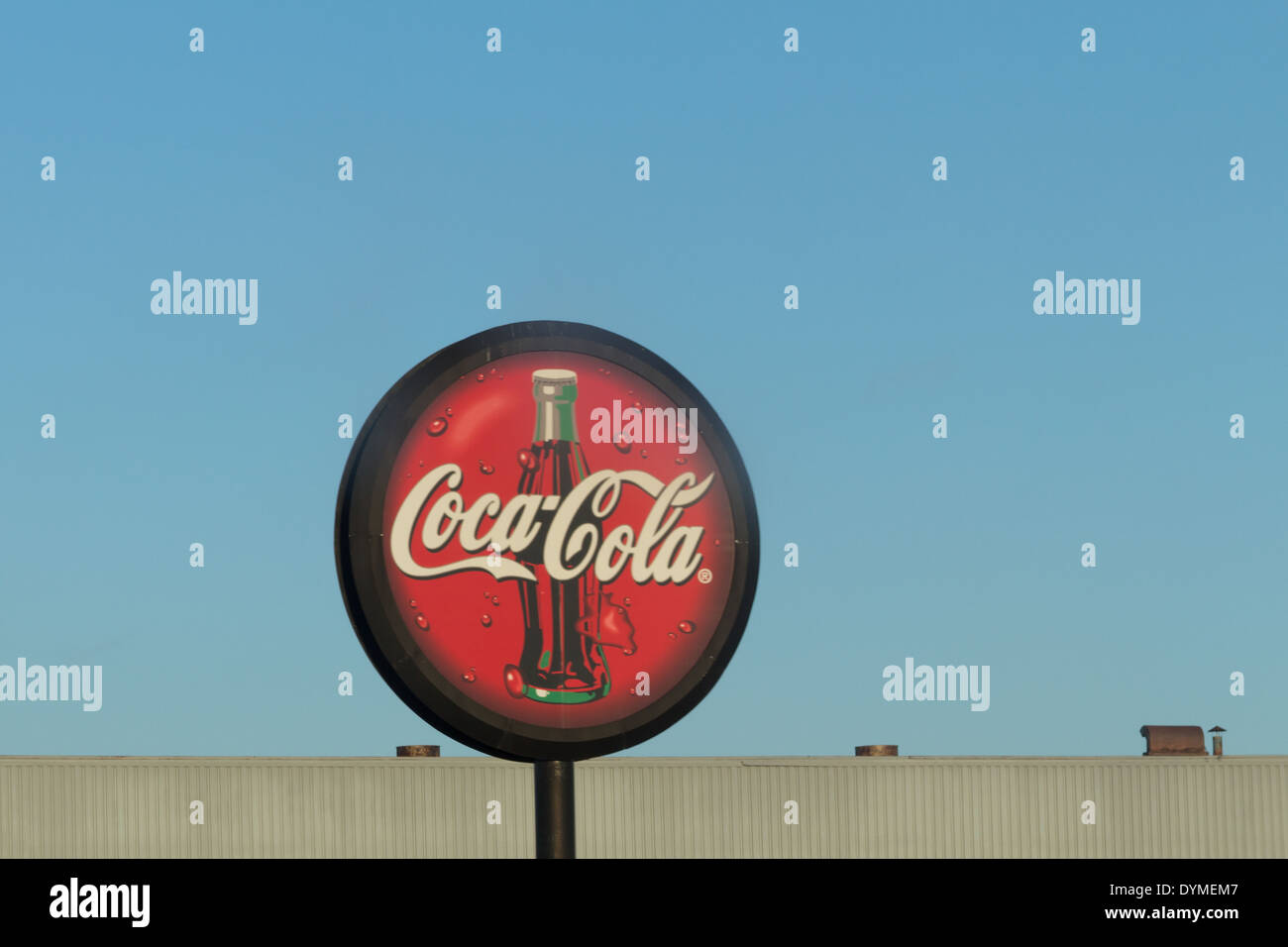 Coca Cola sign by the roadside Stock Photo - Alamy