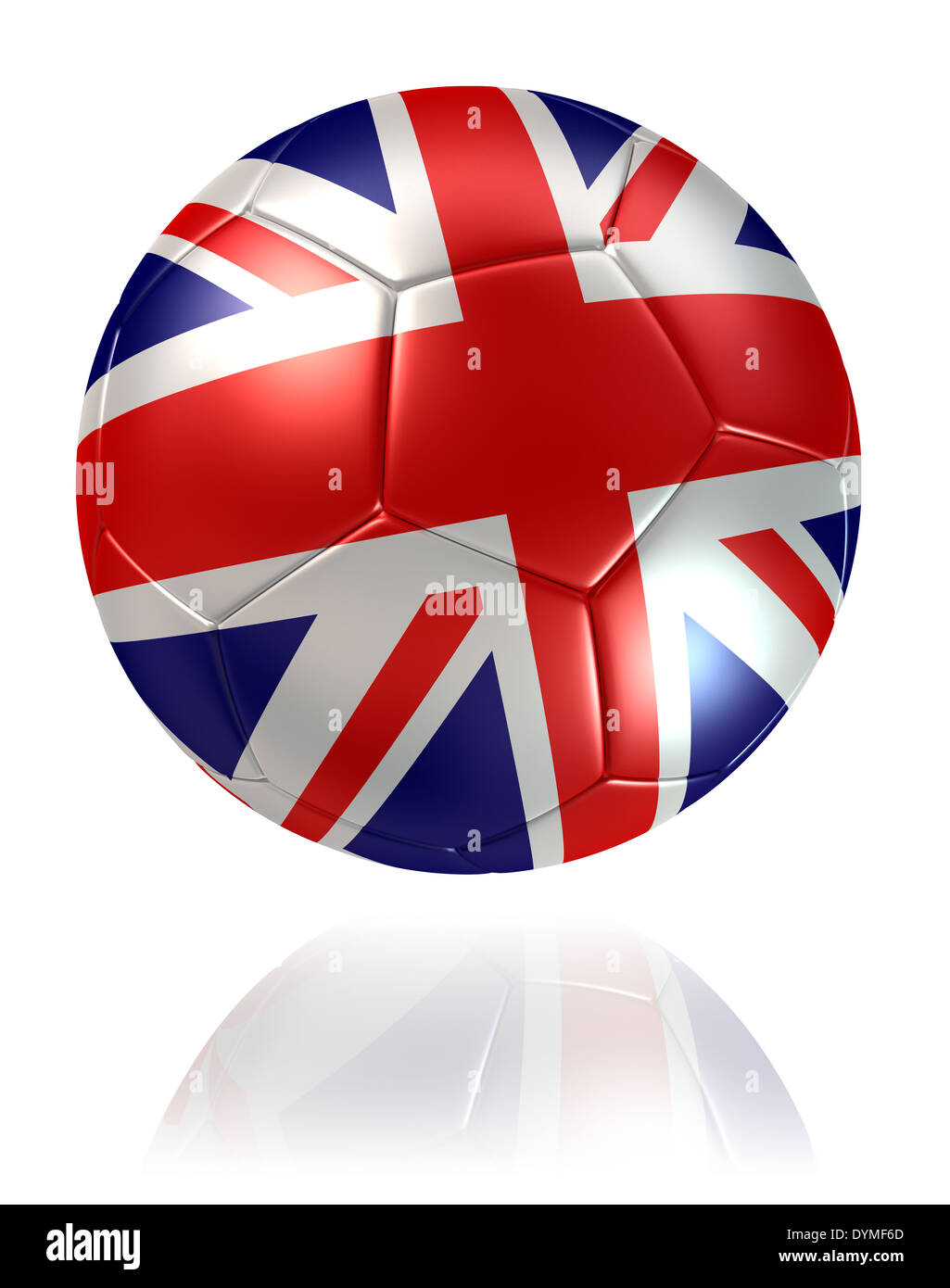 United Kingdom flag soccer ball on white bacground. clipping path ...
