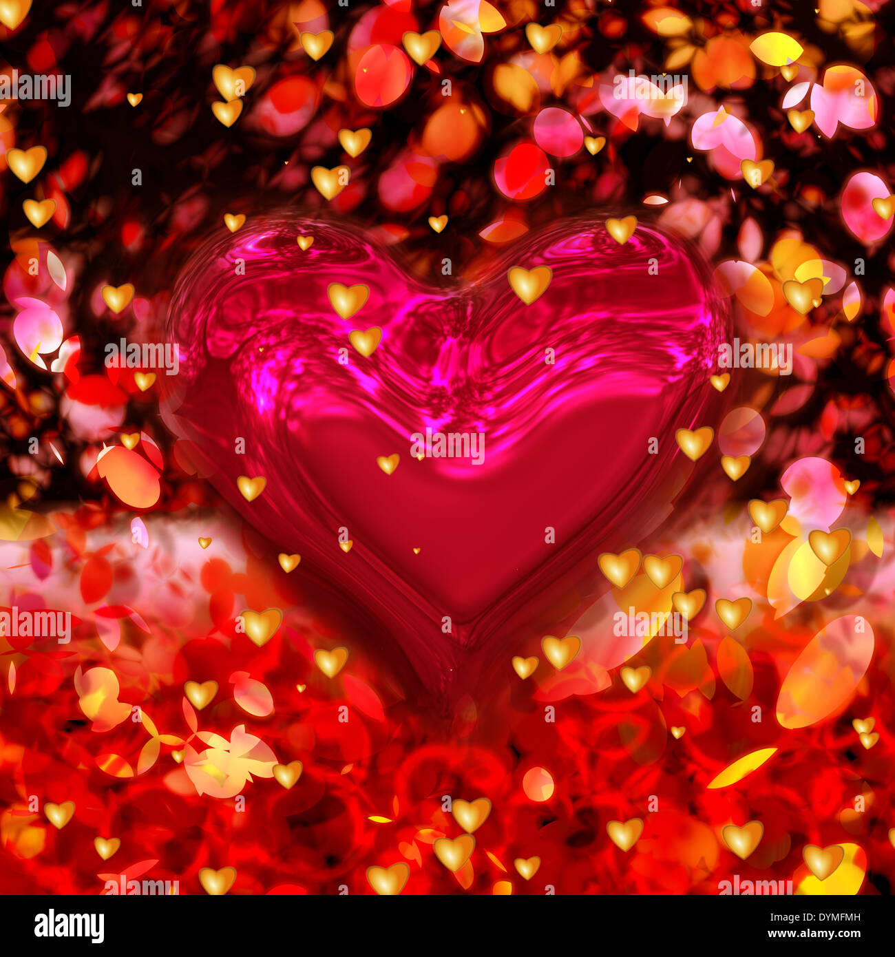Colorful valentine background with hearts Stock Photo - Alamy