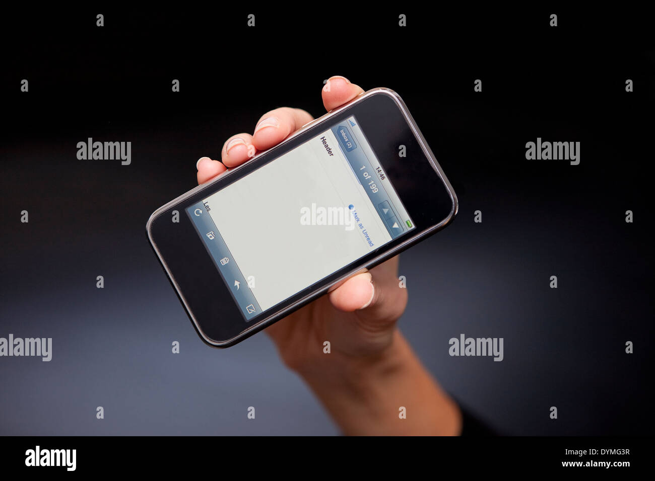 Apple iPhone 3GS with New Email Screen Stock Photo - Alamy