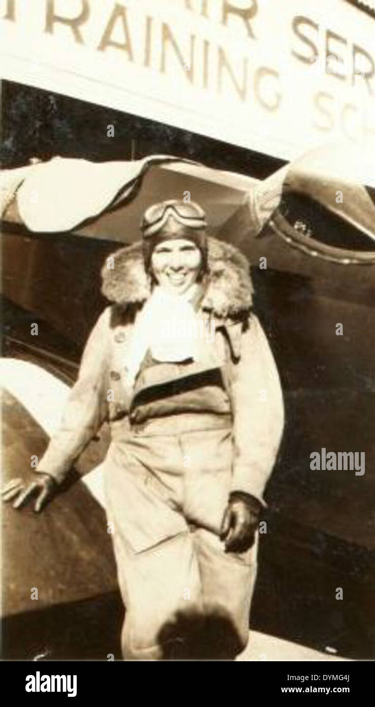 This photo features Peaches Wallace, a pioneering aviator and glider ...