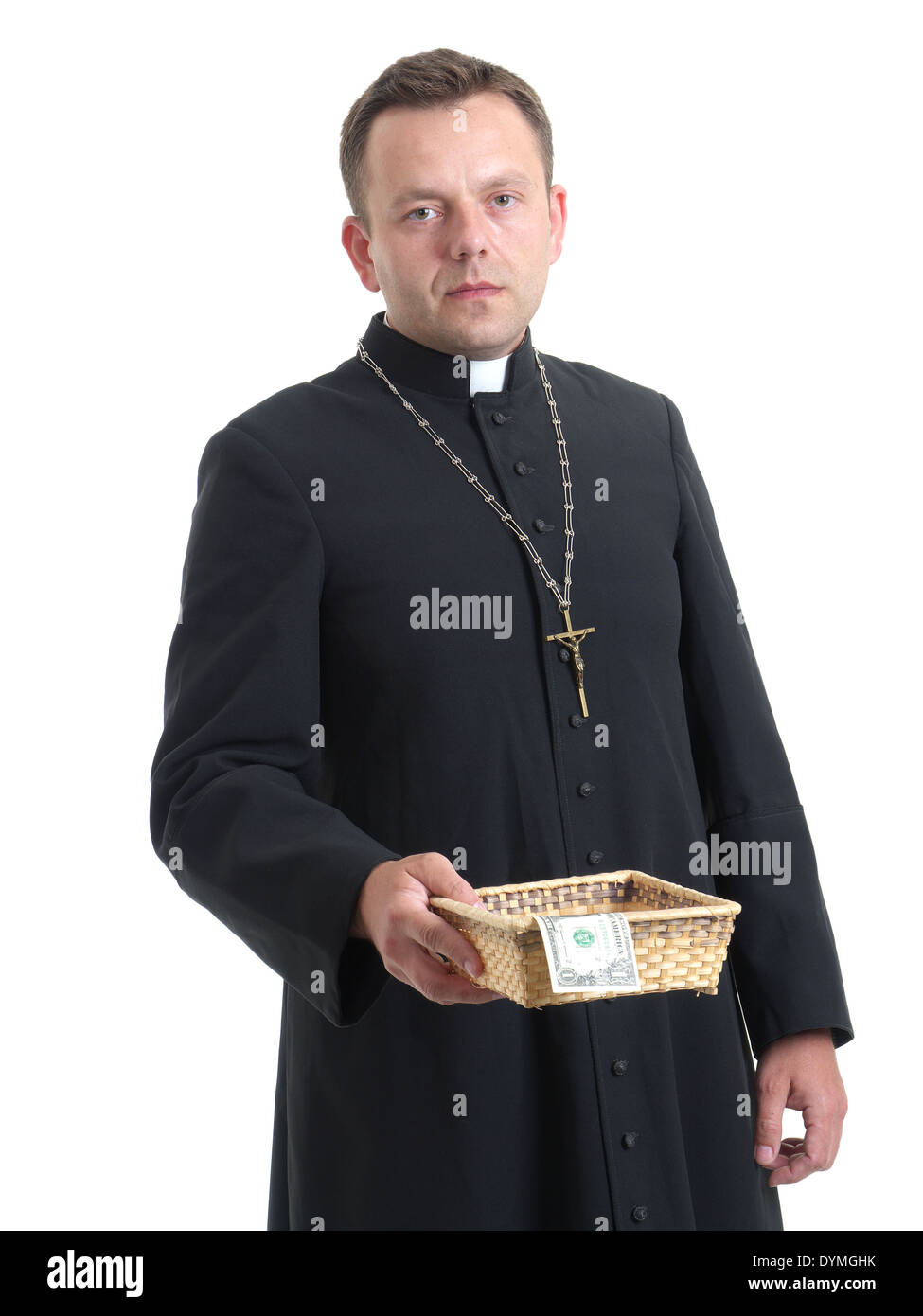 Church collection basket hi-res stock photography and images - Alamy