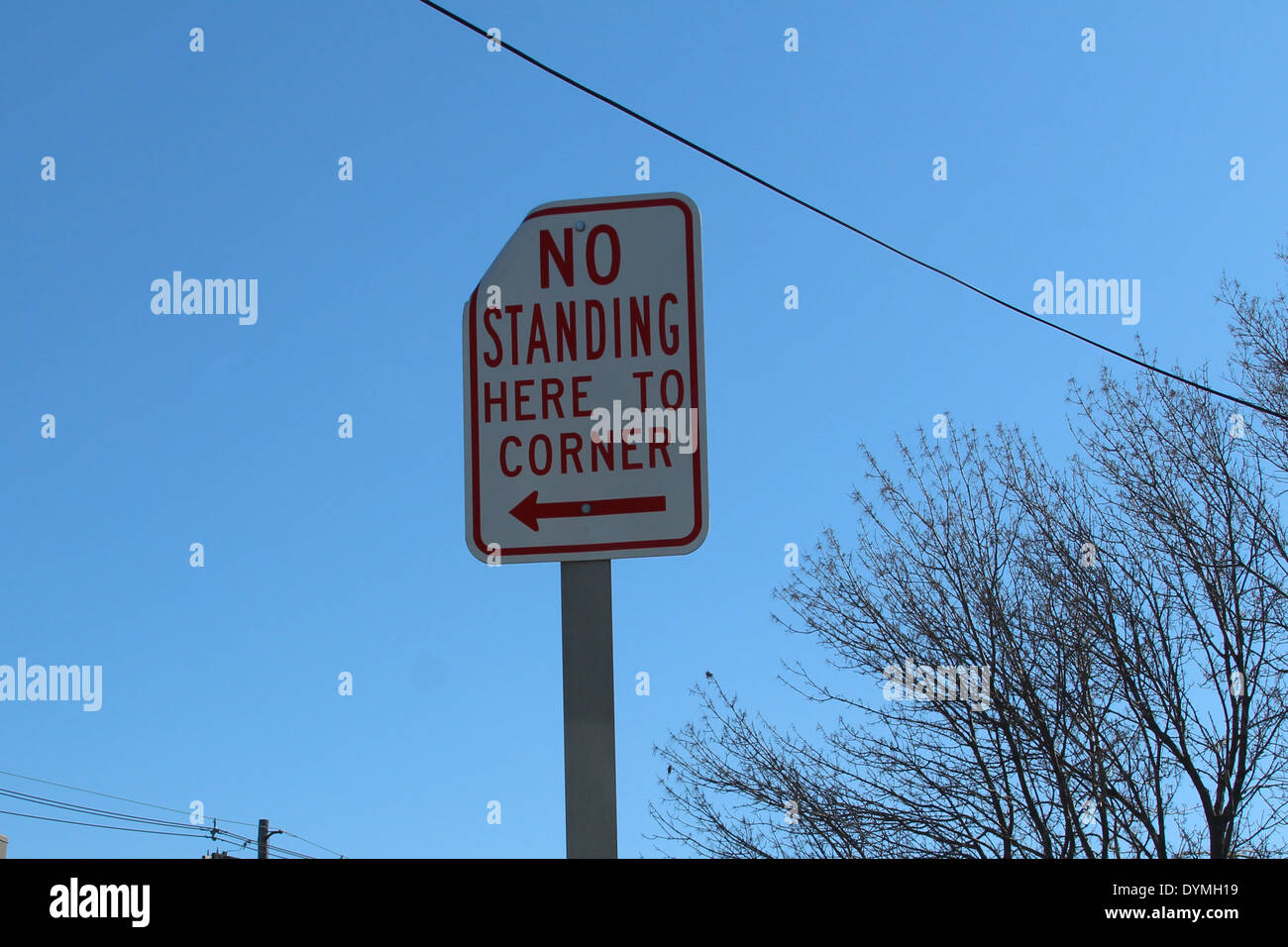 No standing sign Stock Photo - Alamy