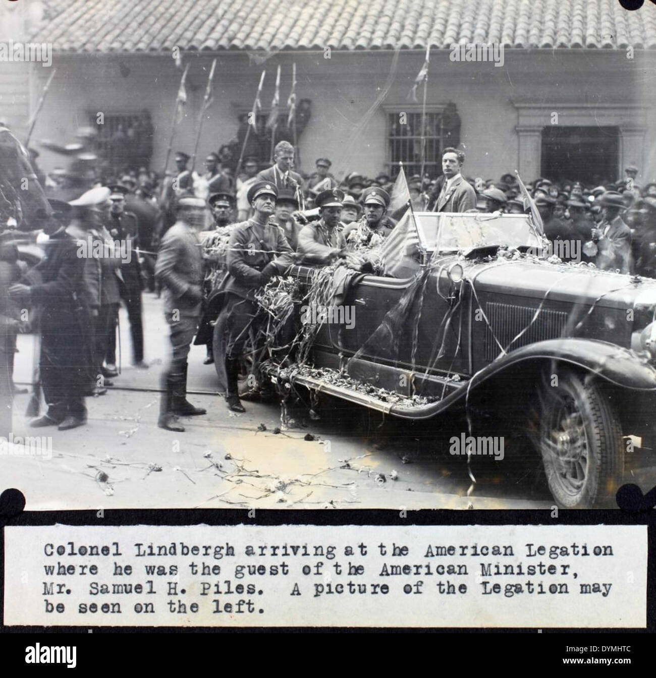 This image features Charles Lindbergh, famous for his solo ...