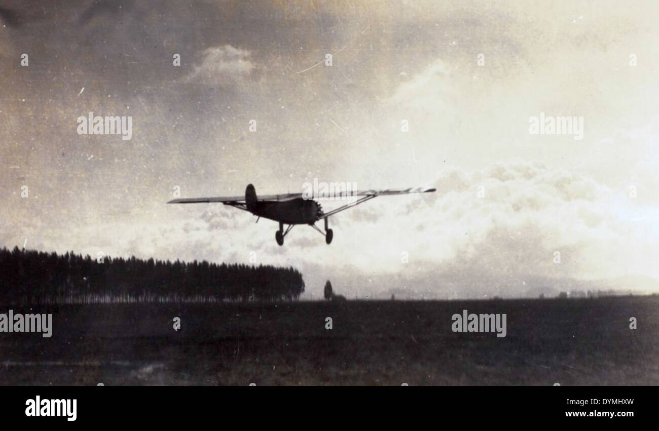 This image features Charles Lindbergh and his famous aircraft, the ...