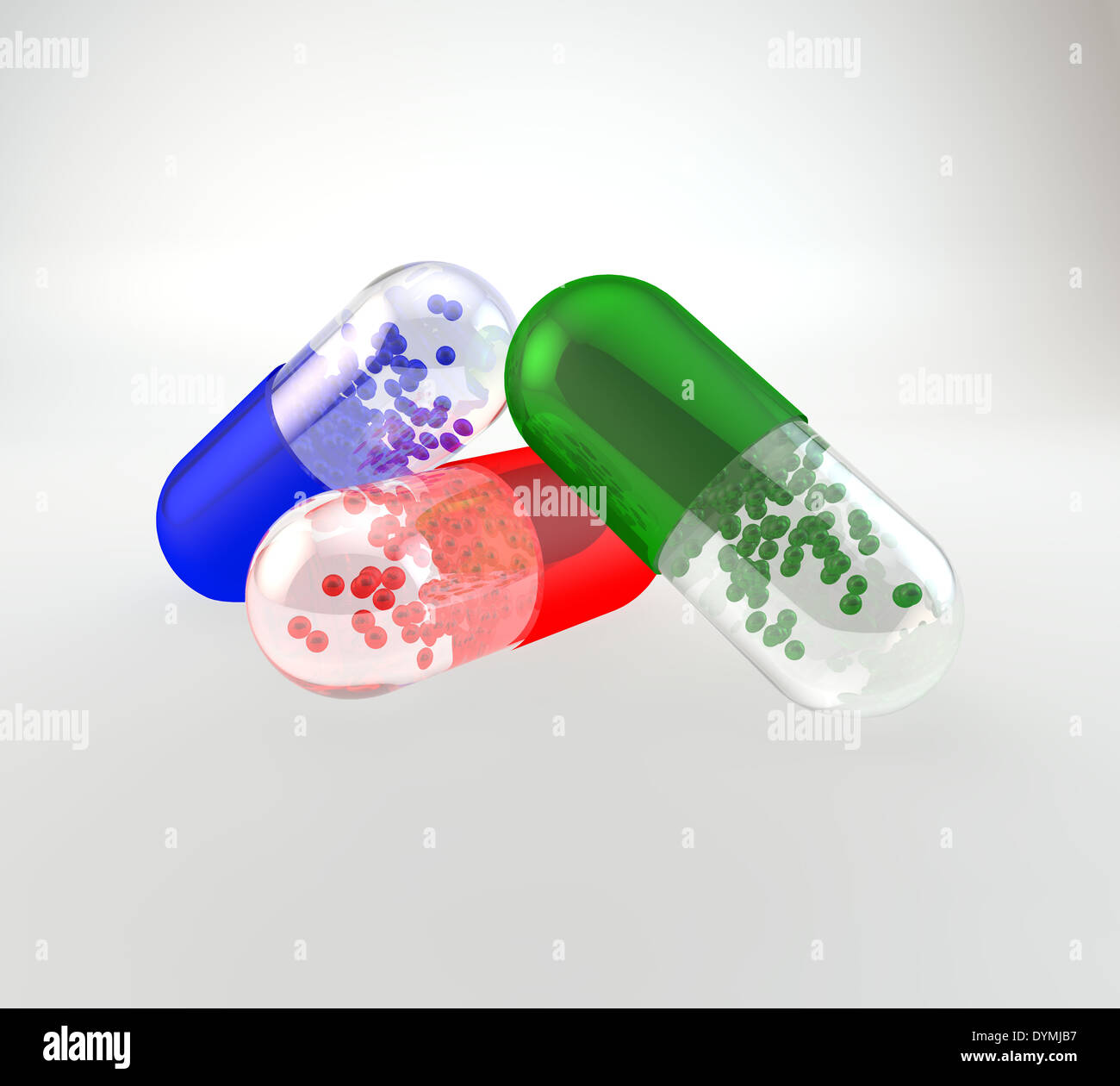 Colorful capsules set on the white background Stock Photo - Alamy