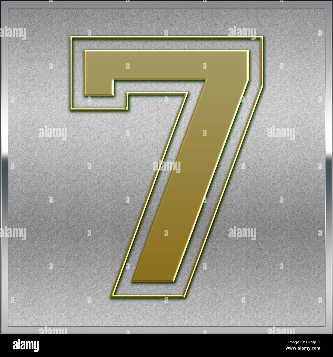 Gold on silver number 7 position hi-res stock photography and images ...