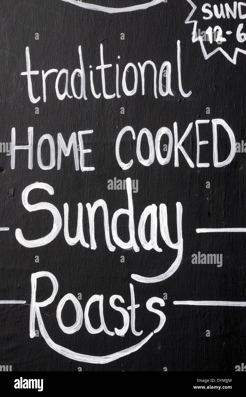 Sunday roast menu board sign hi-res stock photography and images - Alamy